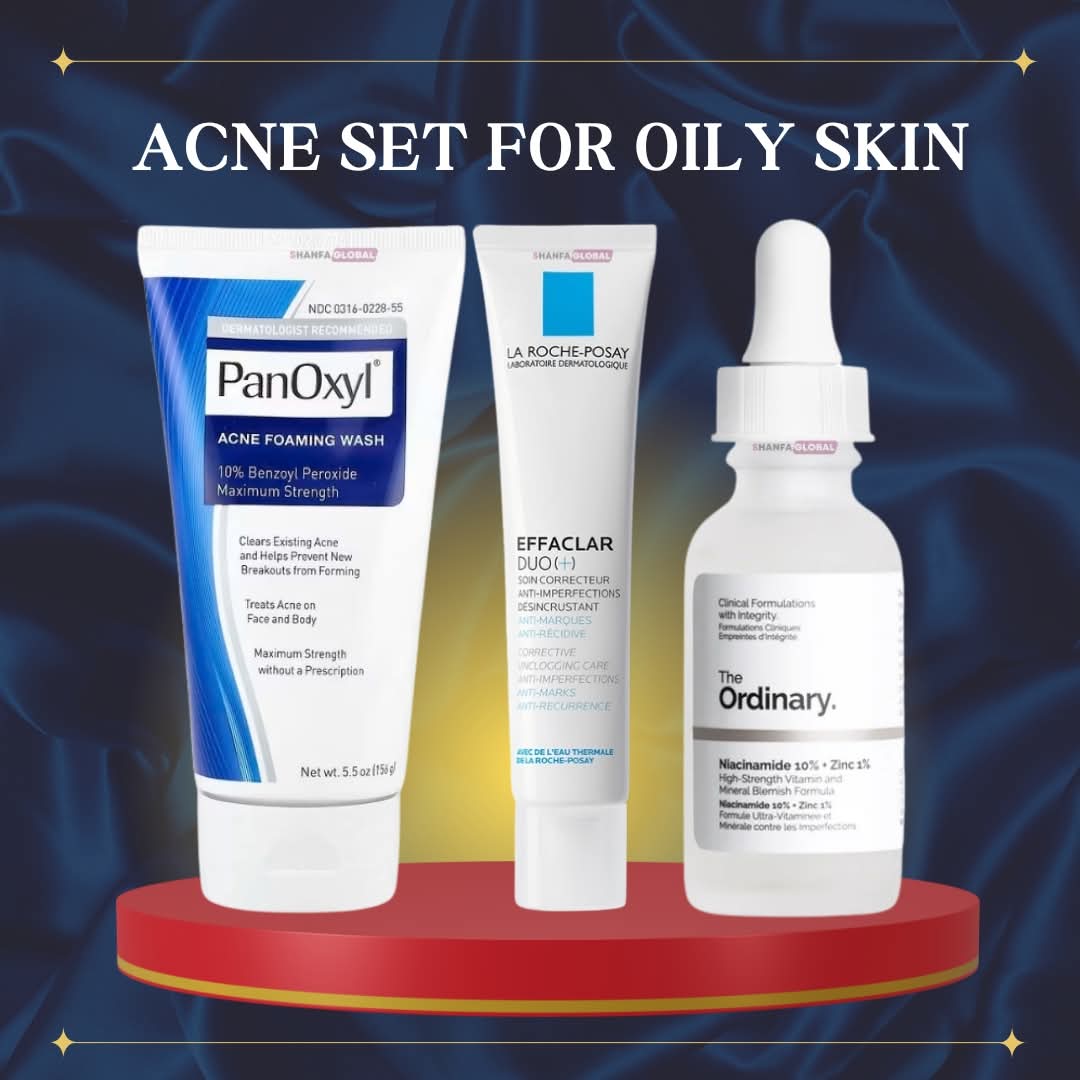 Oil-Control Acne Set for Oily & Acne-Prone Skin – AuraSkin